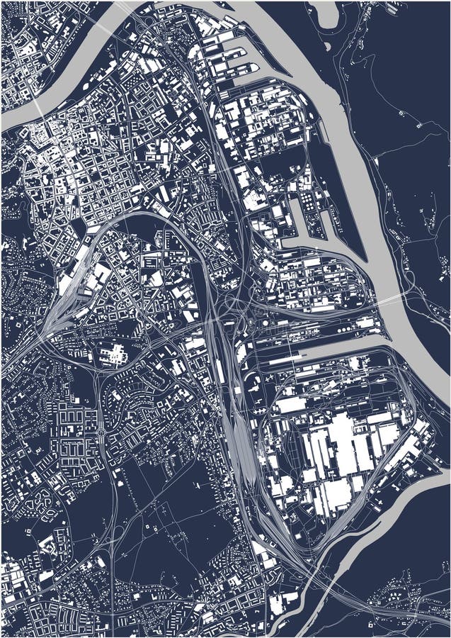 Map of the City of Linz, Austria Stock Vector - Illustration of graphic ...