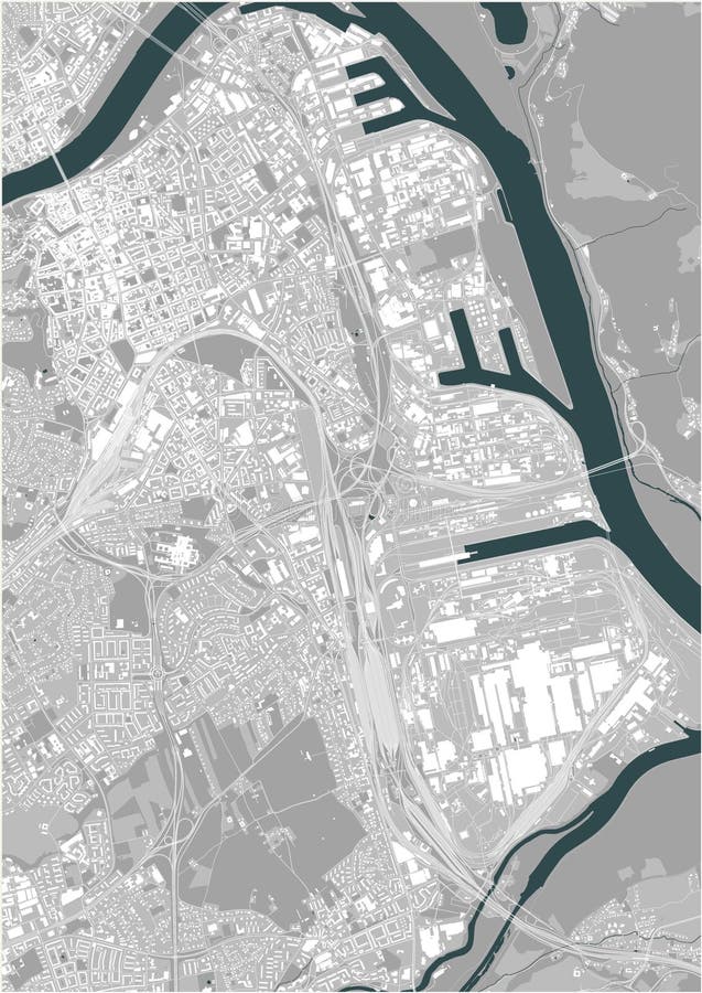 Map of the City of Linz, Austria Stock Vector - Illustration of plan ...