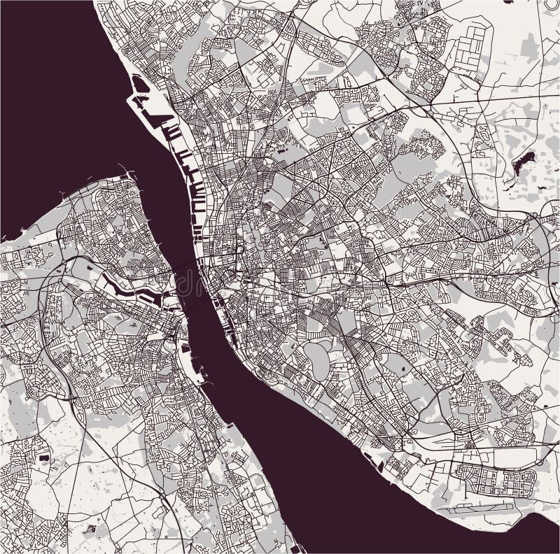 Liverpool Map Vector Stock Illustrations – 351 Liverpool Map Vector ...