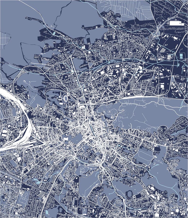 Map of the City of Lviv, Lviv Oblast, Ukraine Stock Illustration ...