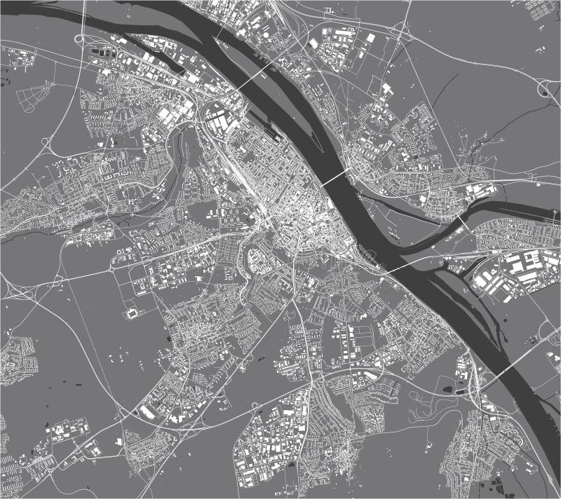 Map of the City of Mainz, Germany Stock Illustration - Illustration of ...