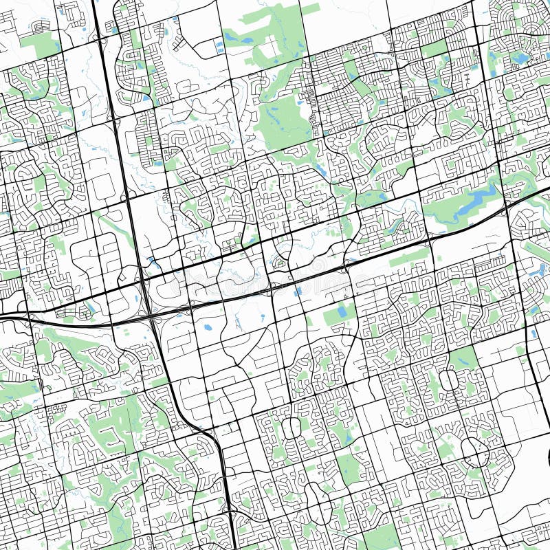 Map of the City of Markham. Stock Illustration - Illustration of wall ...