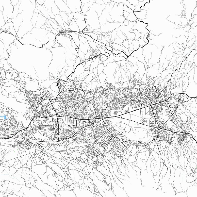 Map of the city of Mbeya. stock illustration. Illustration of drawing ...