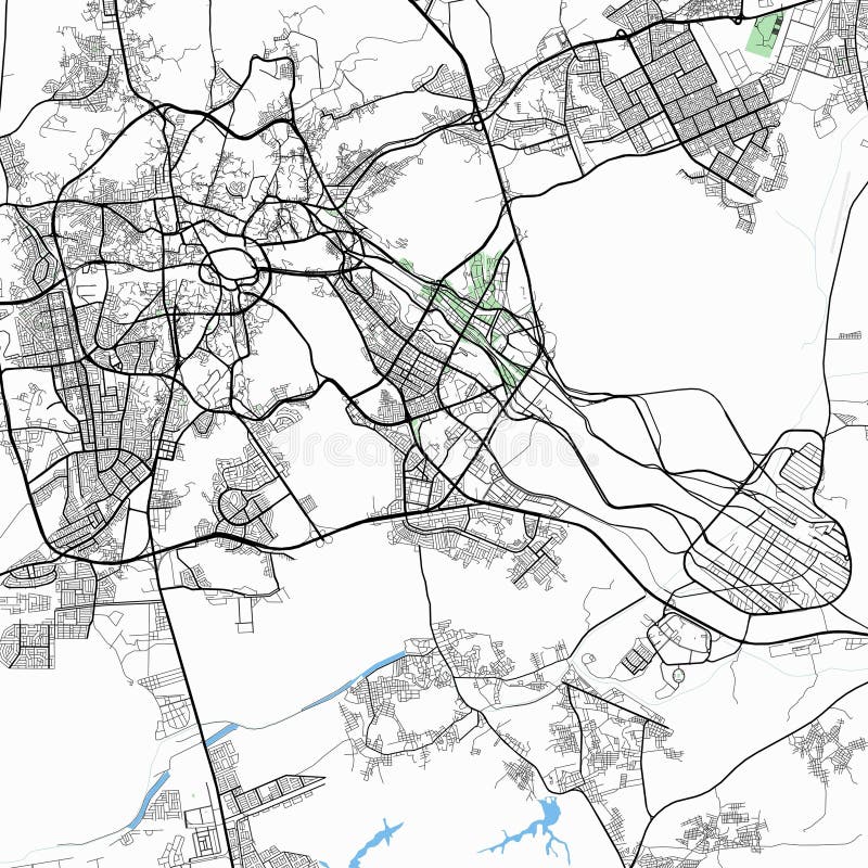 Map of the city of Mecca. stock illustration. Illustration of text ...