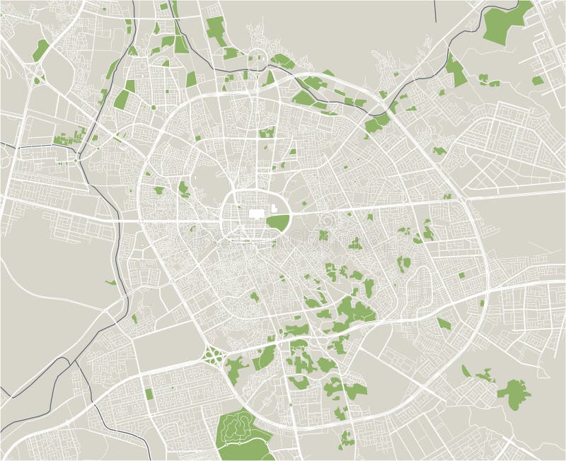 Map of the City of Medina, Saudi Arabia Stock Vector - Illustration of ...