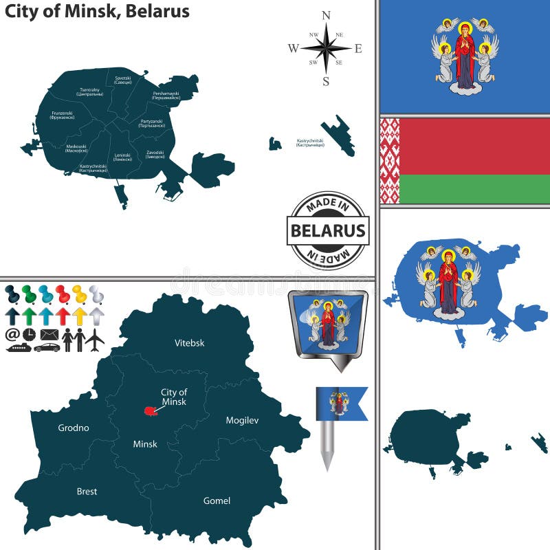 Map Belarus Districts Stock Illustrations – 66 Map Belarus Districts ...