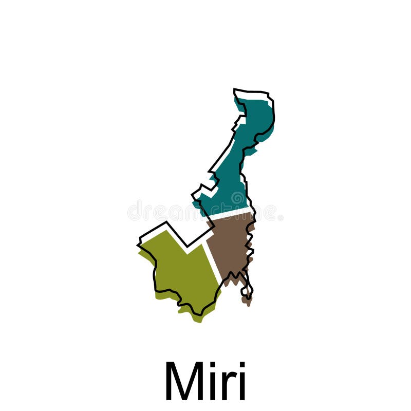 Map City of Miri Vector Design Template, Infographic Vector Map ...
