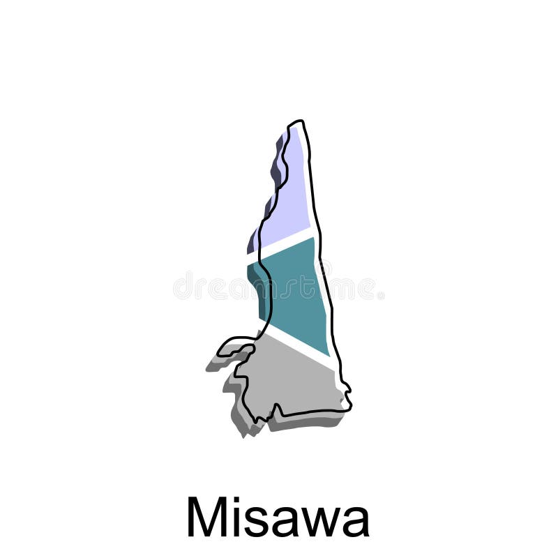 Map City of Misawa Design, High Detailed Vector Map - Japan Vector ...