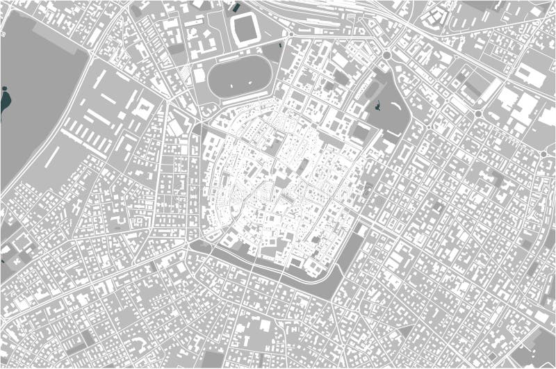 Map of the City of Modena, Emilia-Romagna, Italy Stock Vector ...