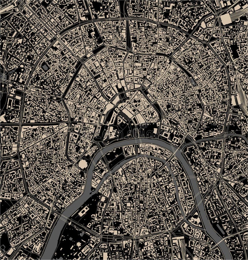 Map of the City of Moscow, Russia Stock Vector - Illustration of ...