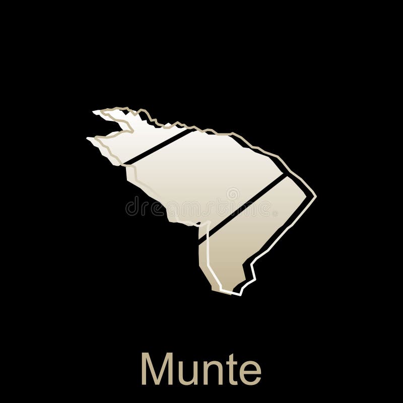 Map City of Munte Province of North Sumatra Vector Design. Abstract ...