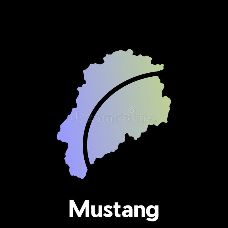 Map City of Mustang World Map International Vector Template Style ...