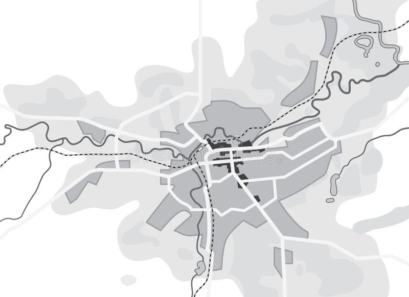 Map of the City. Navigation Tourist Guide, Route Urban Chart ...