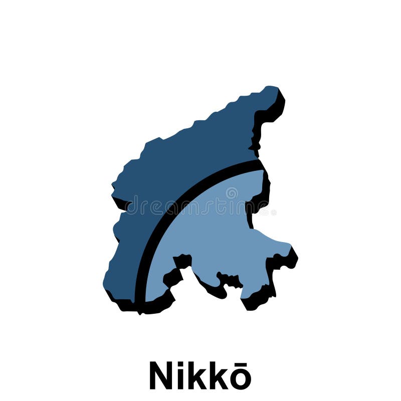 Map City of Nikko Vector, Element Graphic Modern Design White ...
