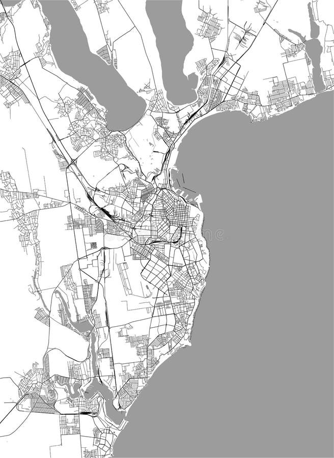 Map of the City of Odessa, Odessa Oblast, Ukraine Stock Vector ...
