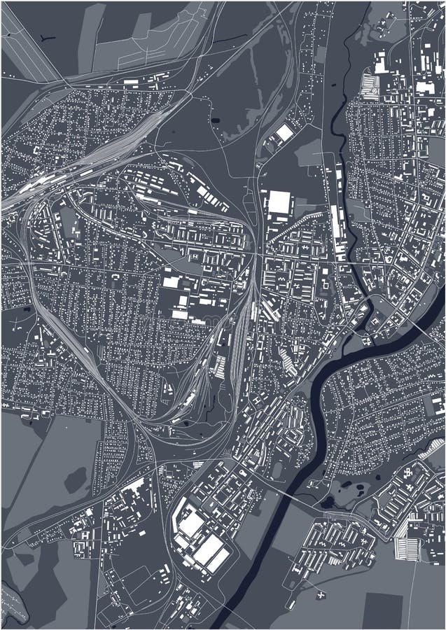 Map of the City of Orsha, Belarus Stock Vector - Illustration of ...