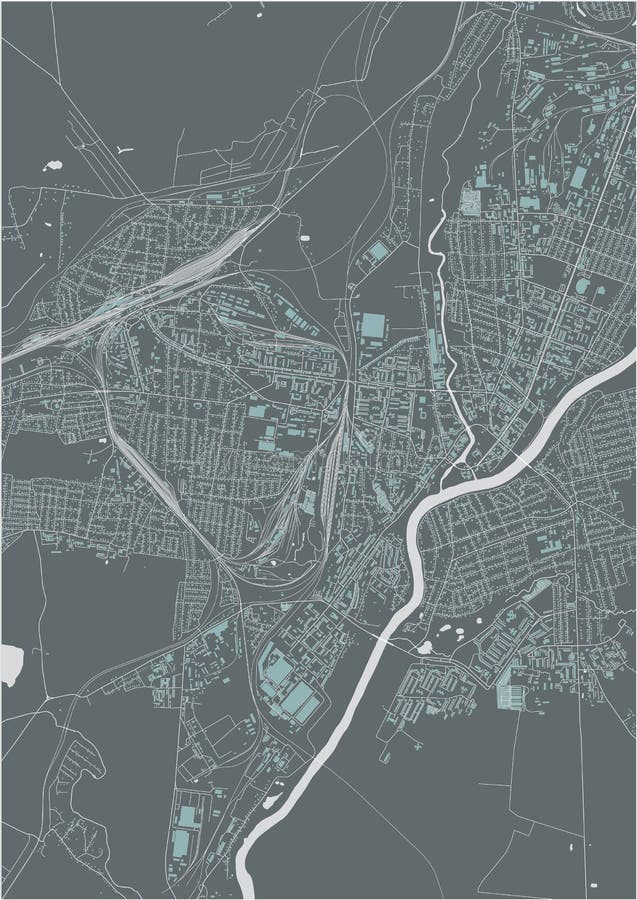 Map of the City of Orsha, Belarus Stock Vector - Illustration of ...