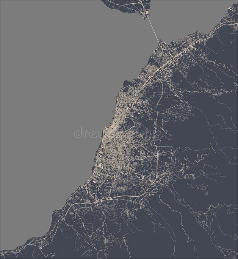 Map of the City of Patras, Greece Stock Vector - Illustration of ...