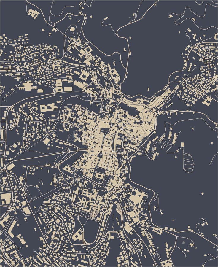 Map of the City of Perugia, Umbria, Italy Stock Vector - Illustration ...