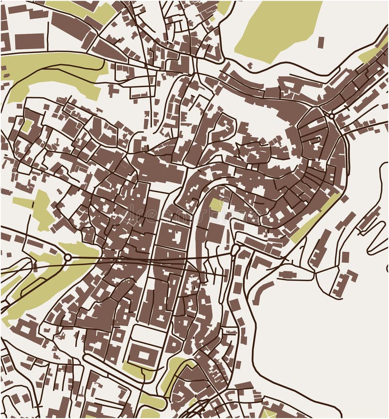 Map of the City of Perugia, Umbria, Italy Stock Vector - Illustration ...