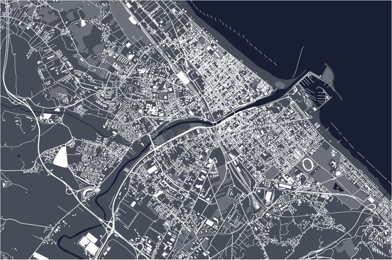 Map of the City of Pescara , Abruzzo, Italy Stock Vector - Illustration ...