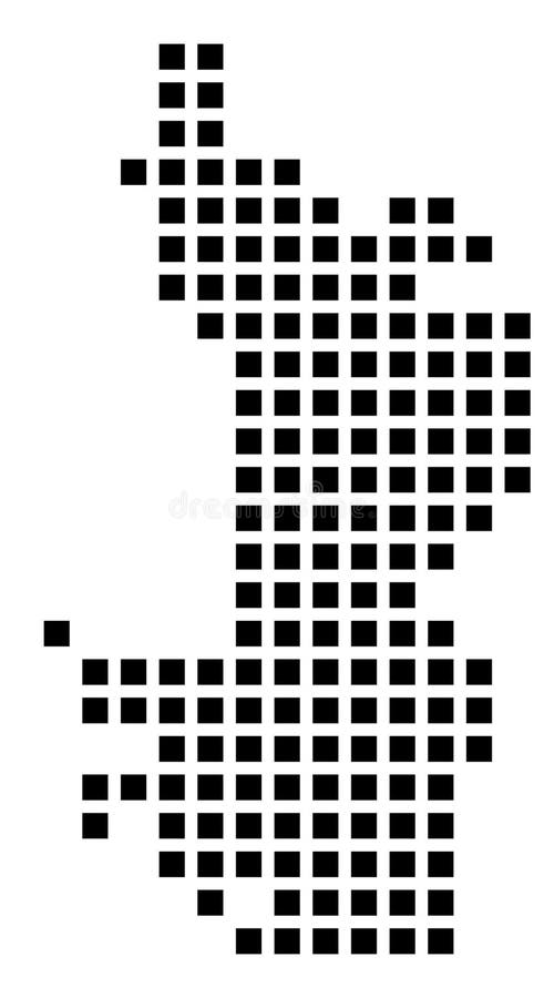 Map of the City Phoenix (Arizona) Stock Illustration - Illustration of ...