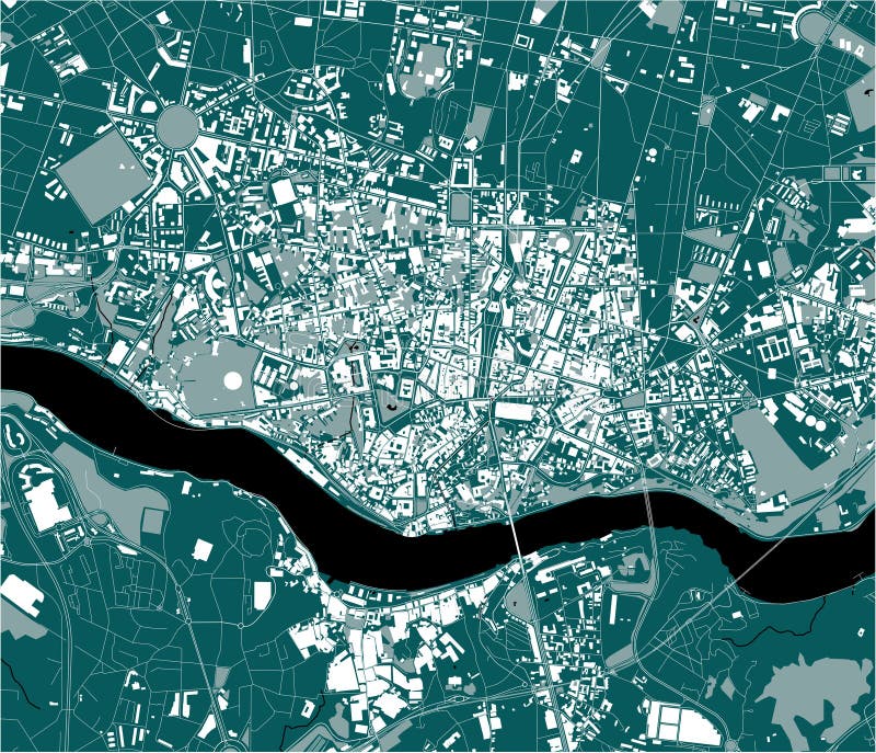 Map of the City of Porto, Portugal Stock Vector - Illustration of ...