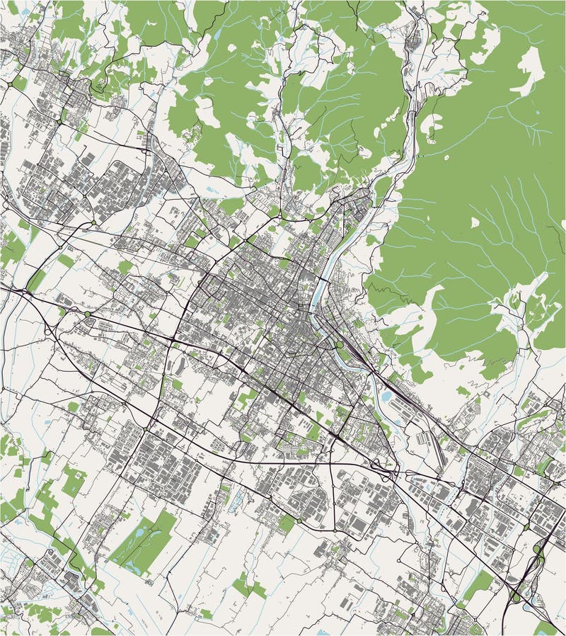 Prato Italy City Map in Retro Style. Outline Map Stock Vector ...