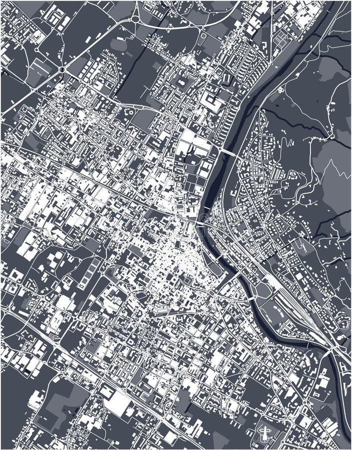 Map of the City of Prato, Italy Stock Vector - Illustration of location ...