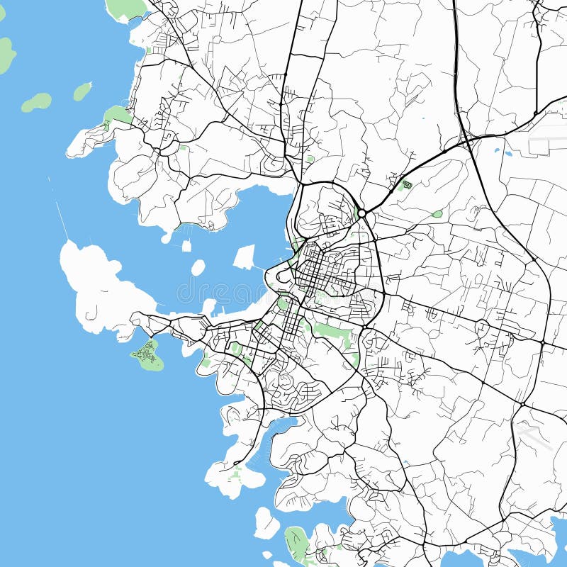 Map of the city of Pula. stock illustration. Illustration of plan ...