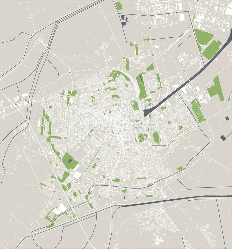 Map of the City of Ravenna, Italy Stock Vector - Illustration of ...