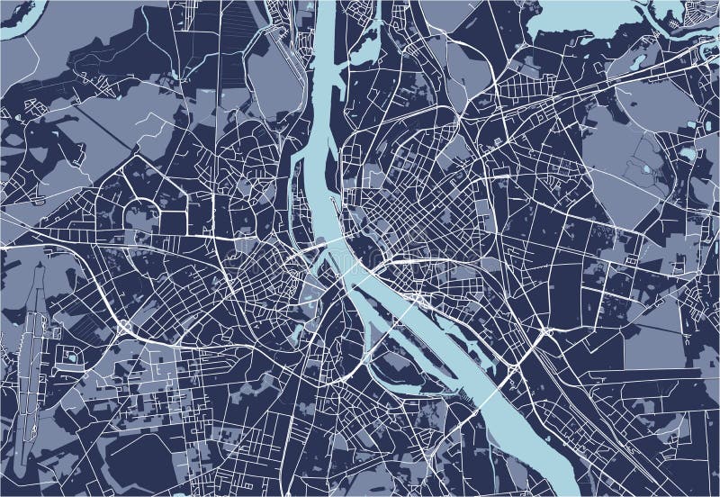 Map of the City of Riga, Latvia Stock Illustration - Illustration of ...