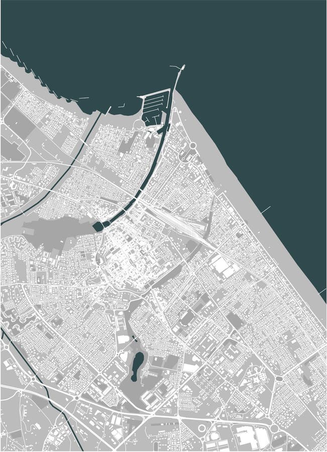 Rimini Italy City Map in Retro Style. Outline Map Stock Vector ...
