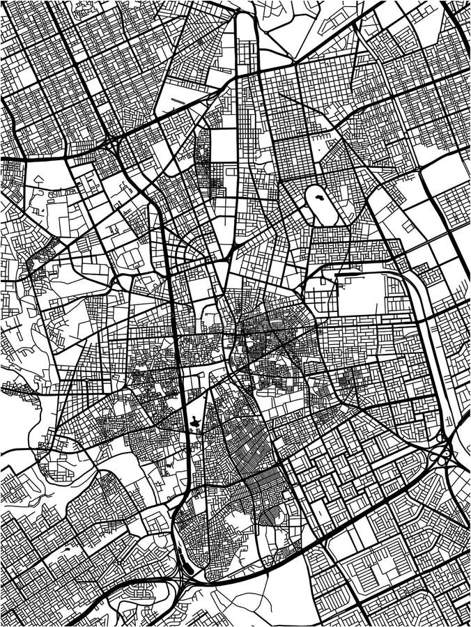 Map of the City of Riyadh, Saudi Arabia Stock Vector - Illustration of ...