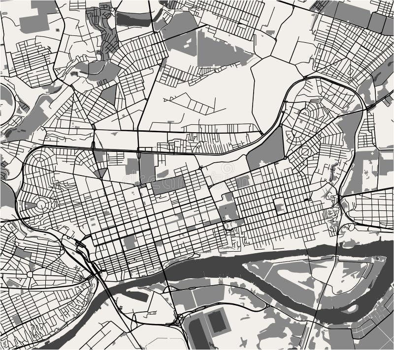 Map of the City of Rostov-on-Don, Russia Stock Illustration ...