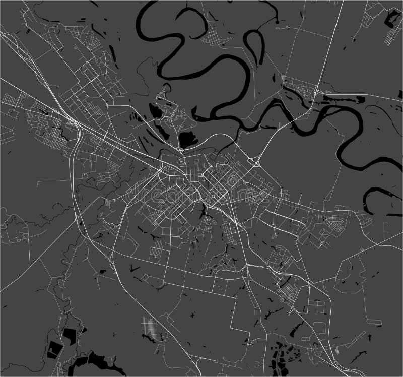 Map of the City of Ryazan, Russia Stock Illustration - Illustration of ...