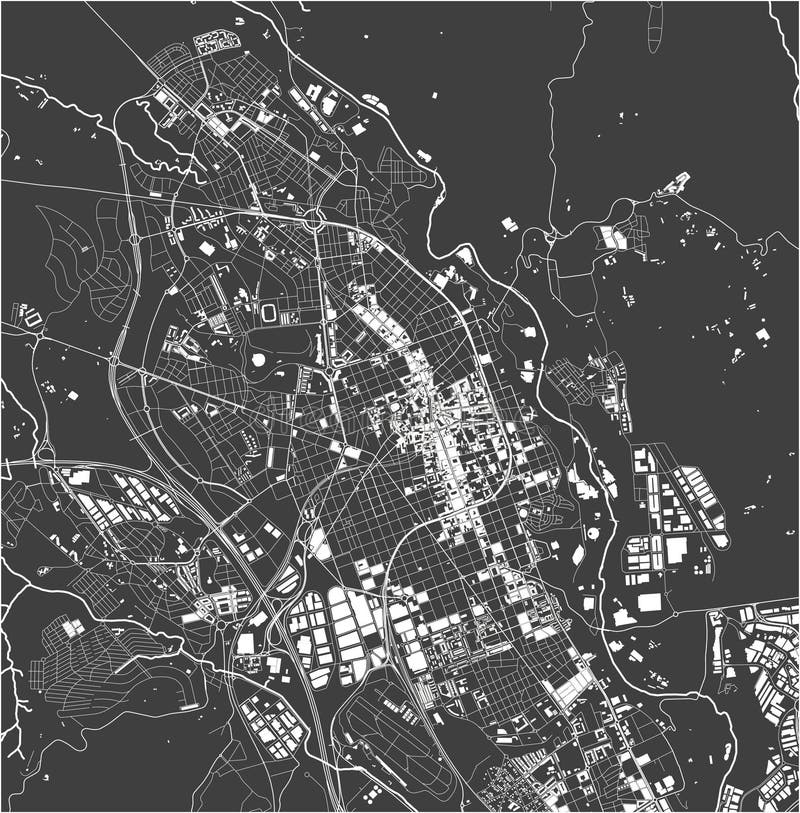 Sabadell City Kingdom of Spain, Catalonia Map Vector Illustration ...