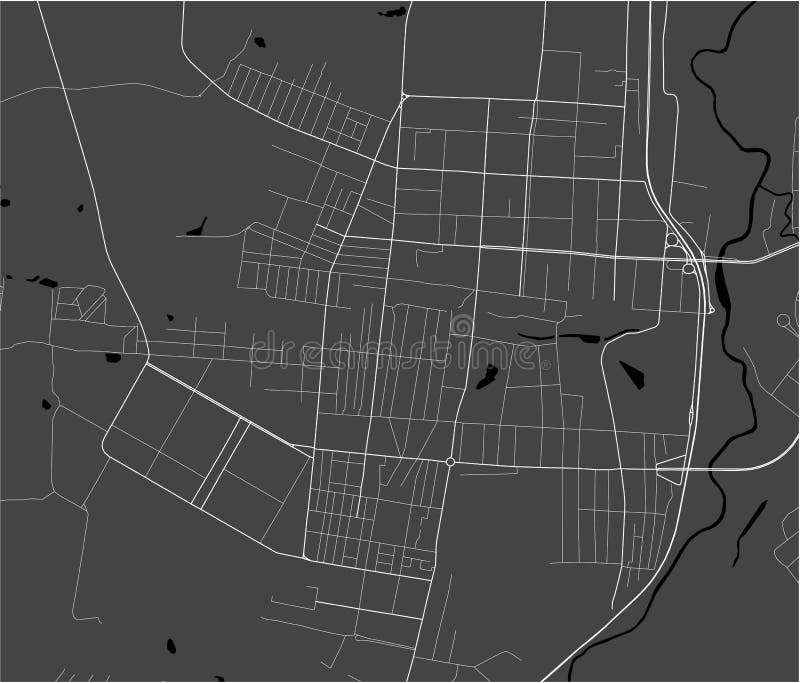 Map of the City of Saransk, Russia Stock Illustration - Illustration of ...