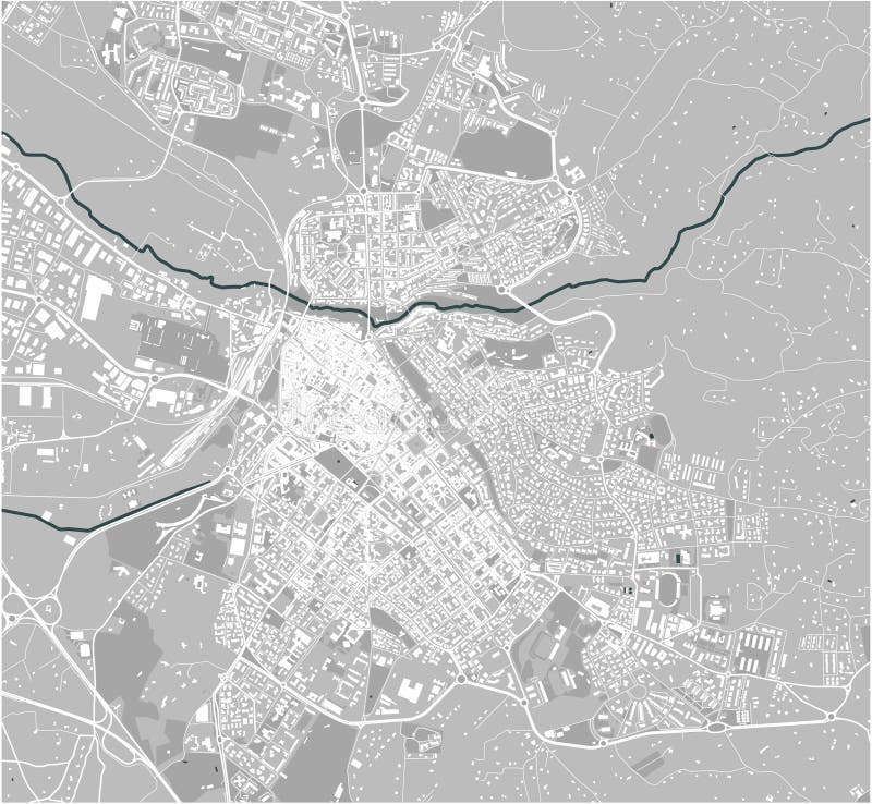 Map of the City of Sassari, Italy Stock Vector - Illustration of ...