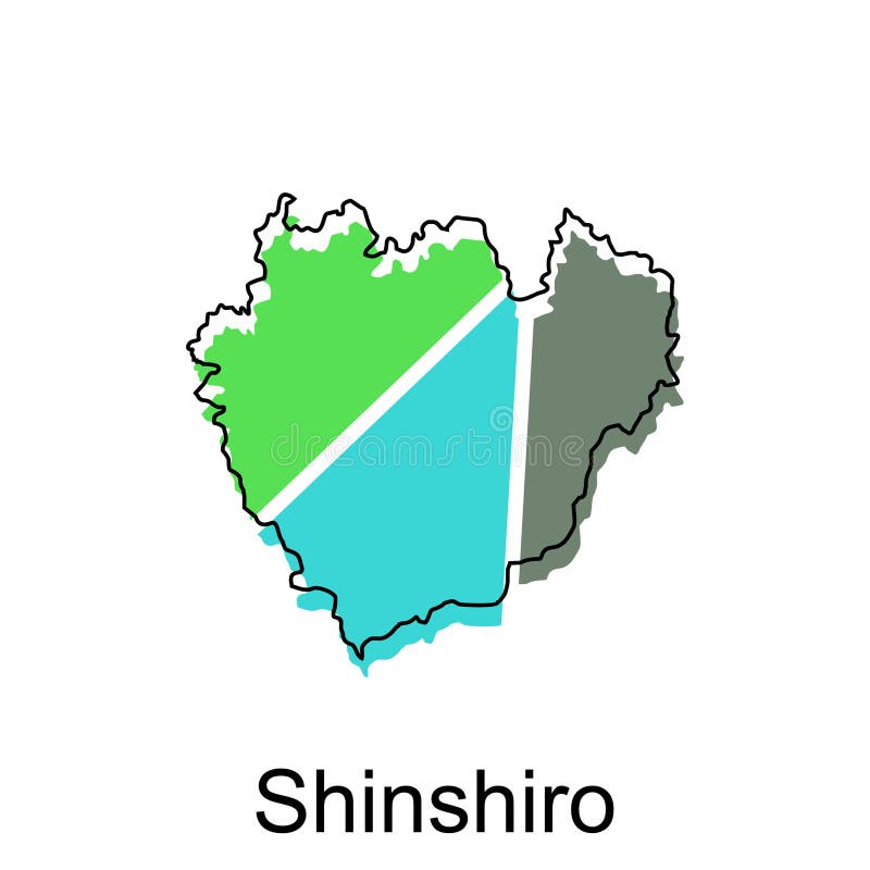 Map City of Shinshiro Design, High Detailed Vector Map - Japan Vector ...