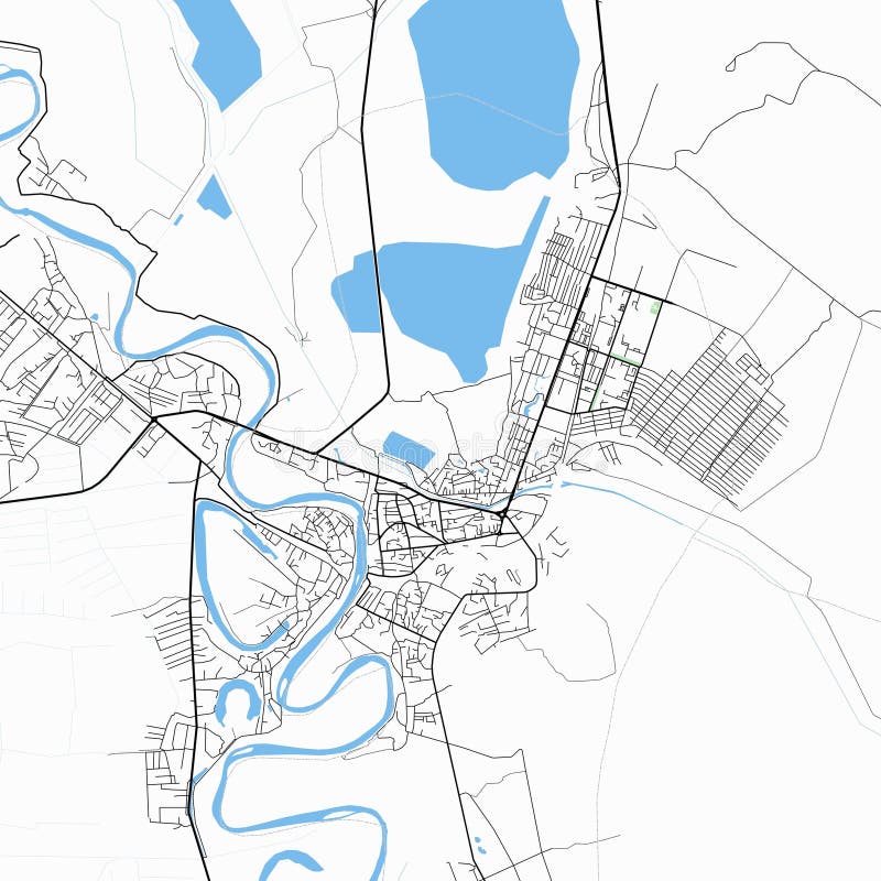 Map of the City of Shirvan. Stock Illustration - Illustration of circle ...