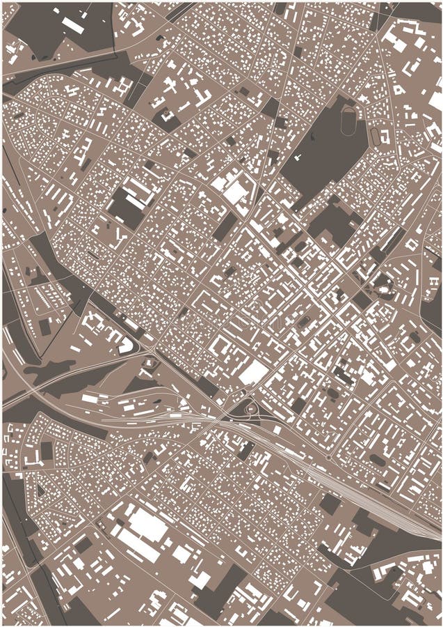 Map of the City of Siauliai, Lithuania Stock Vector - Illustration of ...