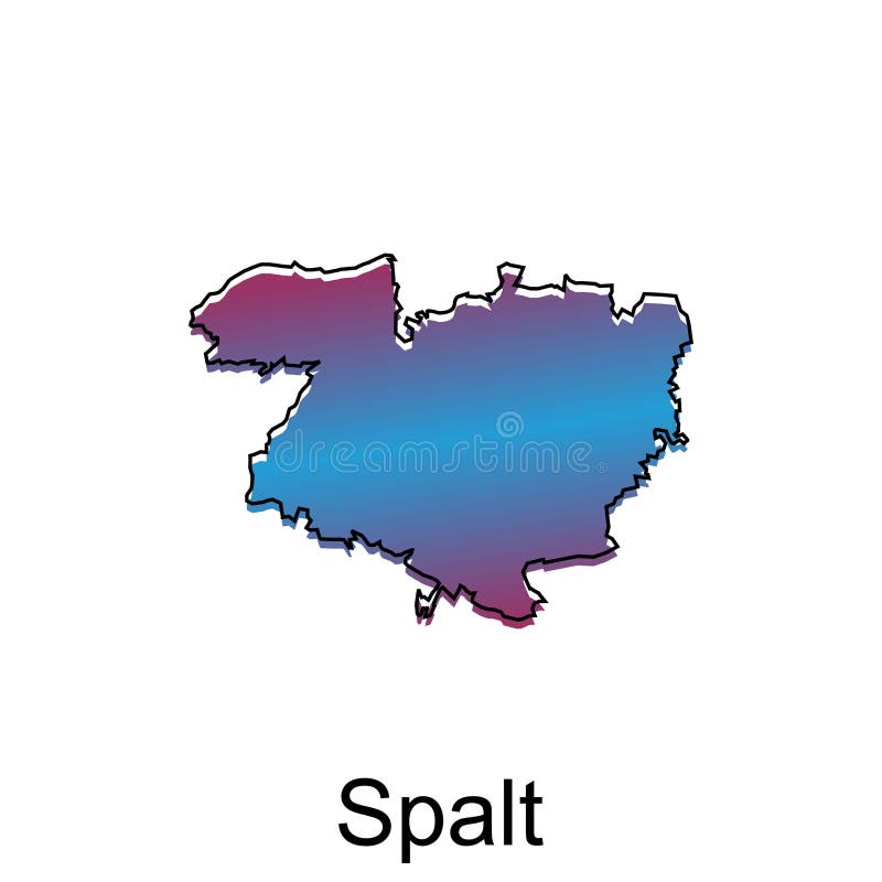 Map City of Spalt, World Map International Vector Design Template Stock ...