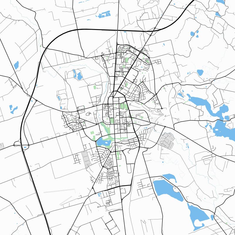 Map of the City of Suwalki. Stock Illustration - Illustration of ...