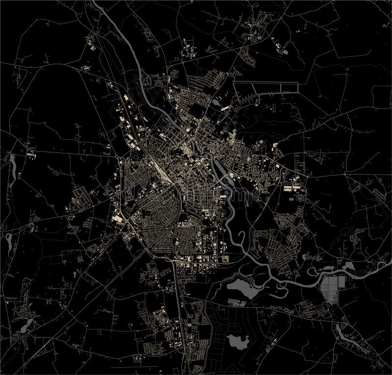 Map of the City of Tartu, Estonia Stock Vector - Illustration of vector ...