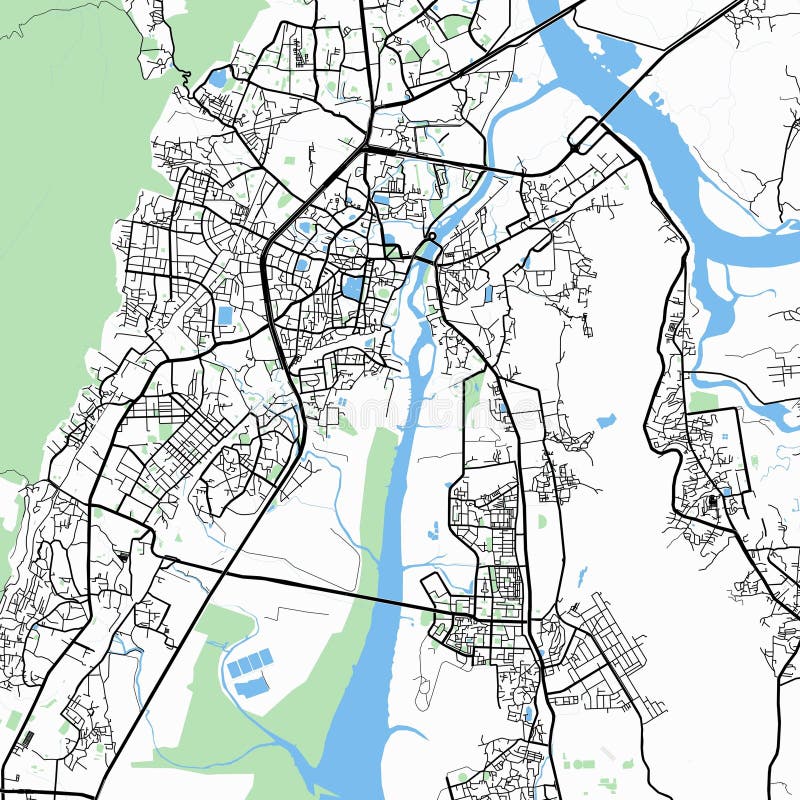 Map of the city of Thanet. stock illustration. Illustration of artwork ...