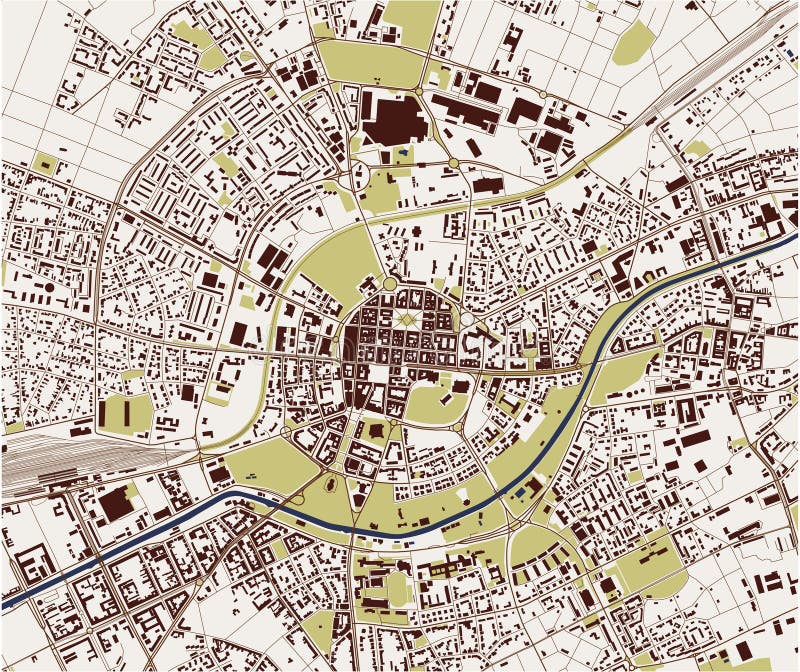 Map of the City of Timisoara, Romania Stock Illustration - Illustration ...