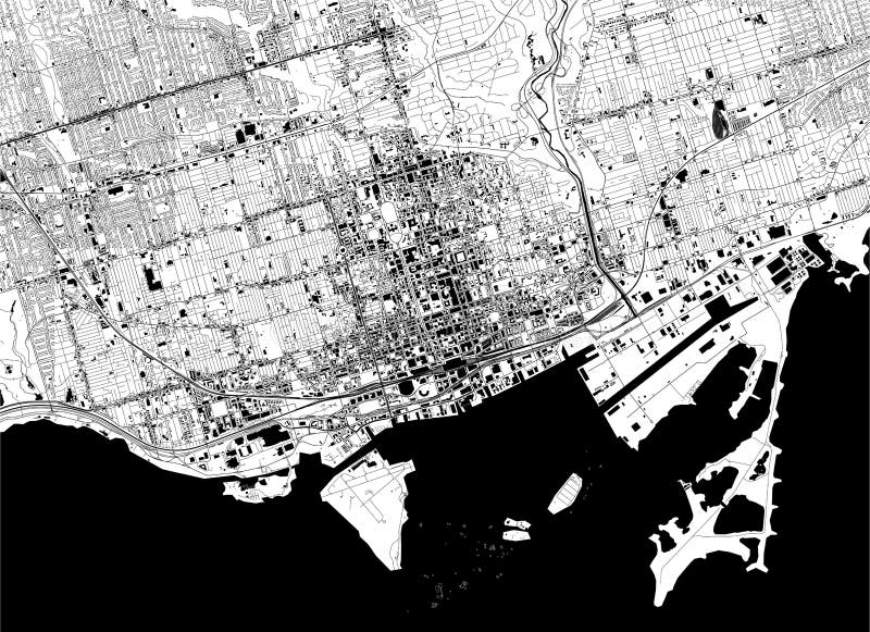 Map of the City of Toronto, Canada Stock Vector - Illustration of ...