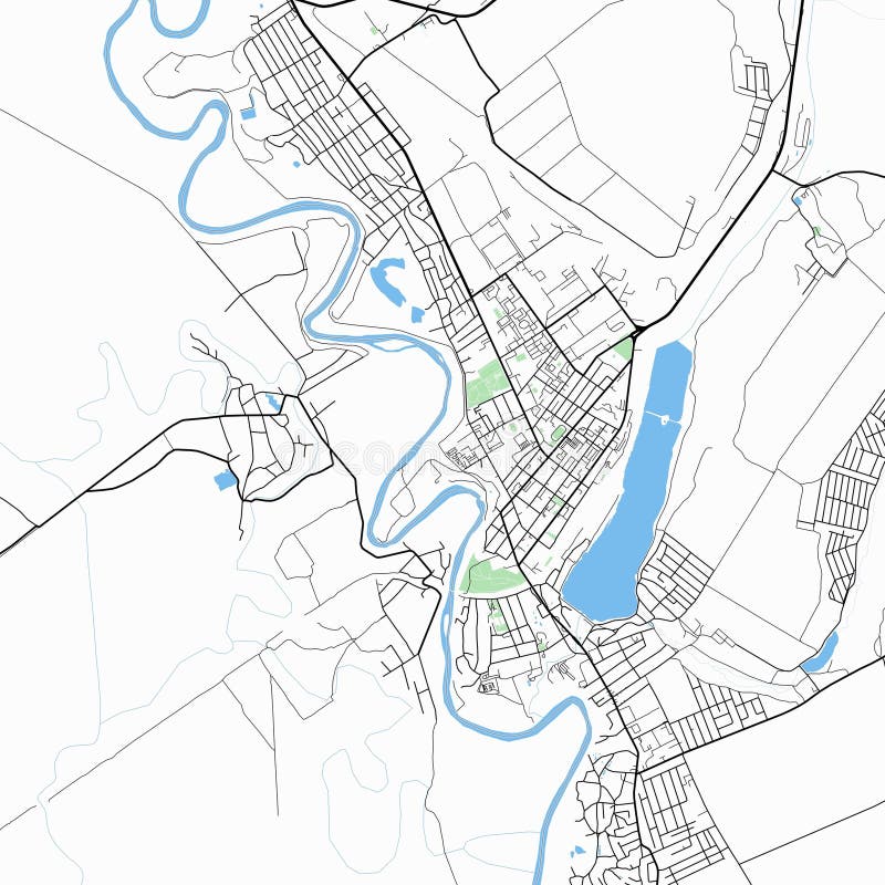 Map of the City of Ungheni. Stock Illustration - Illustration of circle ...