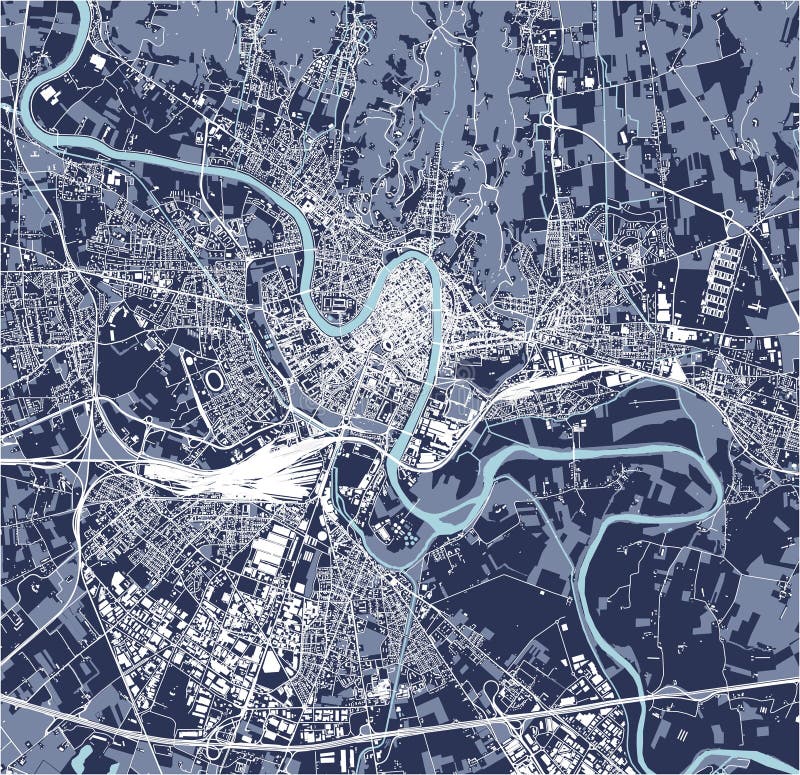 Map of the City of Verona, Veneto, Italy Stock Vector - Illustration of ...